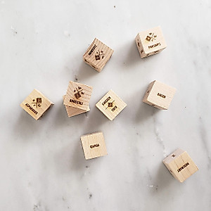 Foodie Dice® No. 1 Seasonal Dinners (pouch) - Classic Edition // Laser engraved wood dice for cooking inspiration/Foodie gift, Christmas gift, Stocking Stuffer, gifts for women