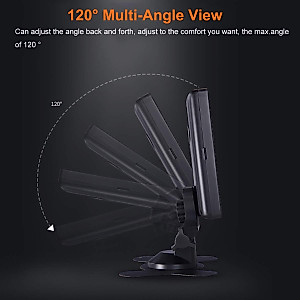 Vehicle On-Dash Backup Monitor, 7" Digital HD Car TFT LCD Color Screen Display with 2 Video Input for Rear View Camera(800x 480)