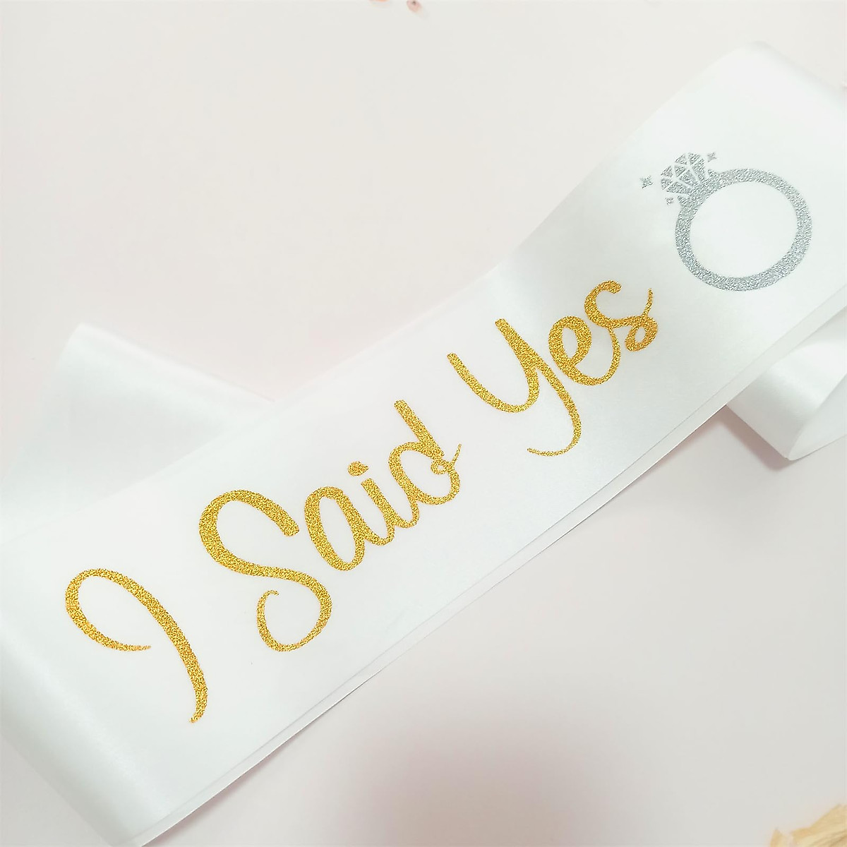 Magnusson's Garden I Said Yes Sash for Future Mrs, Engagement Proposal Party Wedding Announcement, Bachelorette Bridal Shower Sash for Bride to Be
