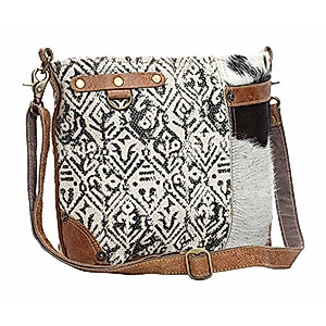 Myra Bag Cowhide & Cotton Shoulder Bag S-1129