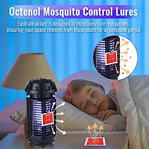 Qualirey 6 Pcs Mosquito Attractants for All Bug Zapper Bait Refill, Safe Mosquito Lures Fly Bait, Clip on Mosquito Trap Attractant Bait Hang Bug Zapper Refill for Indoor Outdoor