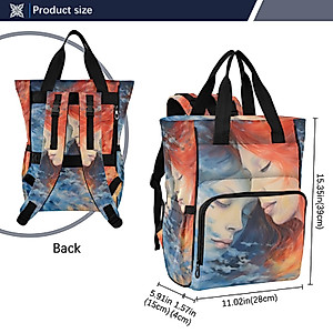 xigua Fire and Ice Fairy Diaper Bag Backpack Multi Function Baby Changing Bags Waterproof Large Capacity Travel Back Pack for Mom Dad