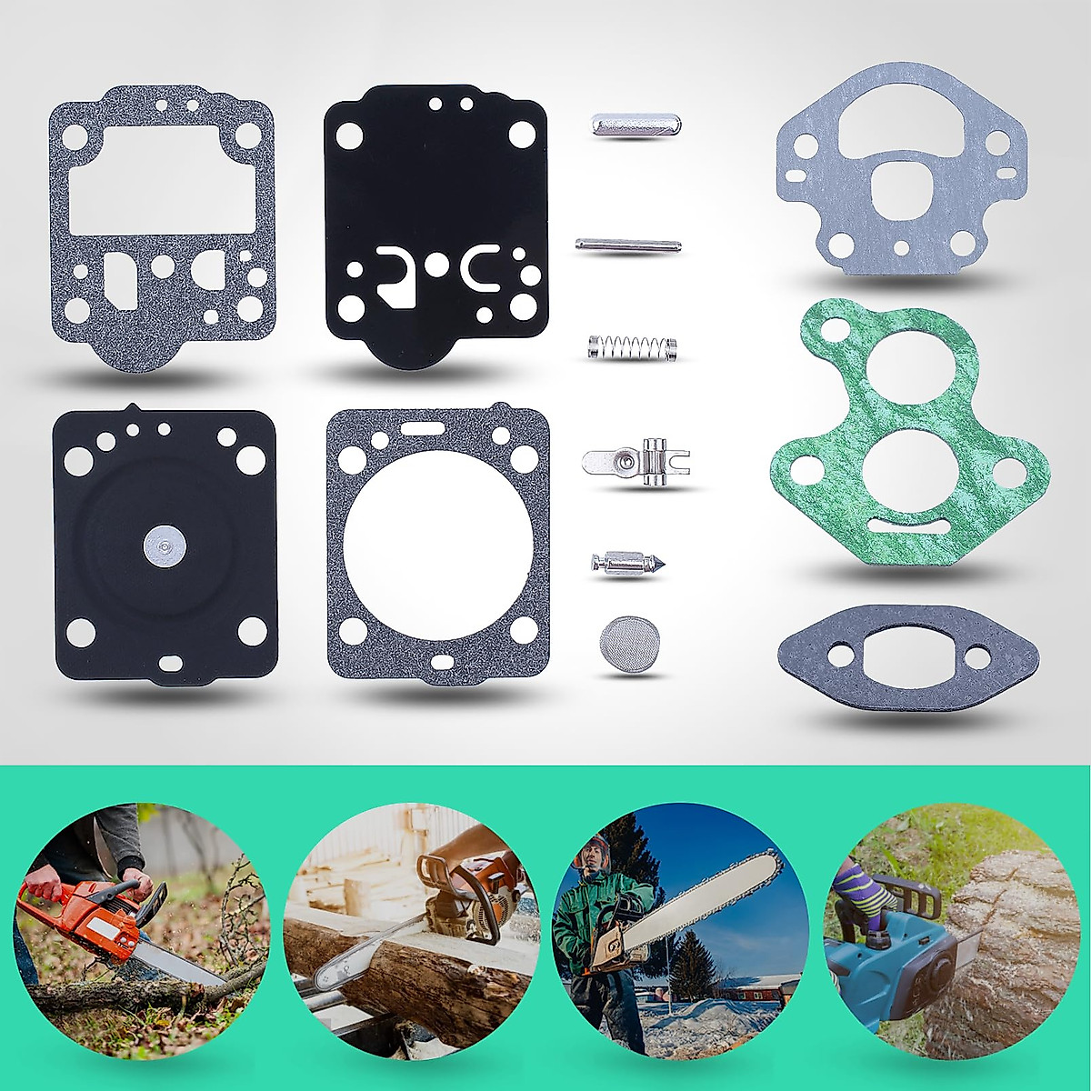 Adefol Chainsaw Carburetor Muffler Gasket Repair Kit for Husqvarna 235 240 Replacement OEM Parts for Zama RB149, RB 149, RB-149