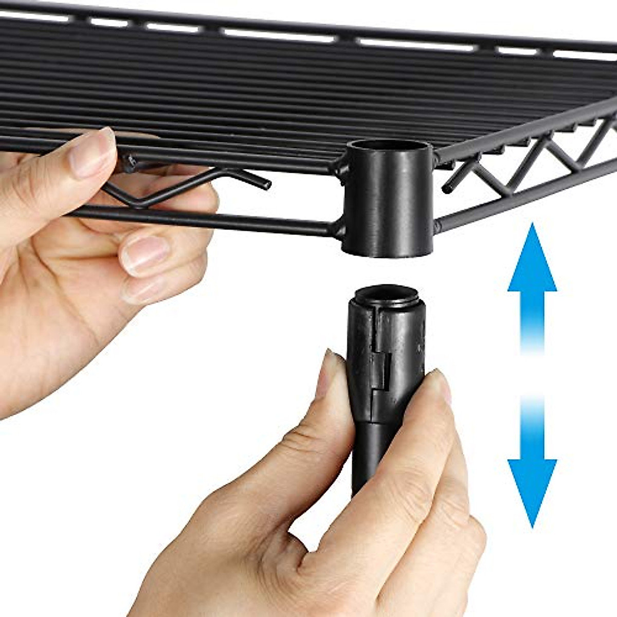 SUPER DEAL Black 4-Shelf Heavy Duty Storage Wire Shelving Unit for Restaurant Garage Pantry Kitchen Garage Rack (36L x 14W x 54H)