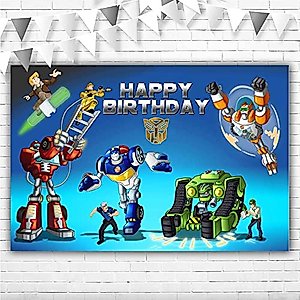 Similar Transformers Rescue Bots Backdrop 5x3ft Happy Birthday Transformers Rescue Bots Birthday Decorations Banner Vinyl Transformers Backdrop Background for Boys 2nd Birthday