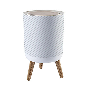 Small Trash Can with Lid for Bathroom Kitchen Office Diaper Abstract diagonal grey strips Seamless colored Geometric pattern Bedroom Garbage Trash Bin Dog Proof Waste Basket Cute Decorative