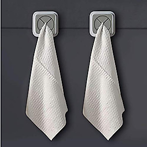 Towel Holder for Bathroom, Non-Drilling Self Adhesive Hand Towel Holder, Kitchen Dish Towel Holder for Cabinet, Towel Hook for Bathroom Wall, Push in Towel Holder for Kids, 3 Pack