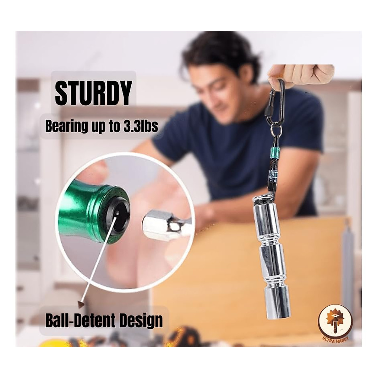 Bit Holder Keychain 2 x 6 PCS - Convenient Drill Bit Holder & Screwdriver Bit Organizer for DIY Enthusiasts - Portable, Easy-Access Design for Organized & Handy Bits - Perfect for On-the-Go Tasks