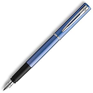 Waterman Allure Fountain Pen, Blue Lacquer, Fine Nib, Blue Ink, Gift Box