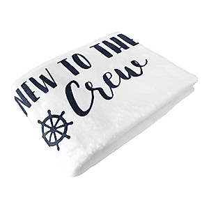 Sweet Jojo Designs Nautical Sailor Boy Girl Milestone Blanket Monthly Newborn First Year Growth Mat Baby Shower Memory Keepsake Gift Picture - Navy Blue White Anchors Ocean Sailboat Sea Gender Neutral
