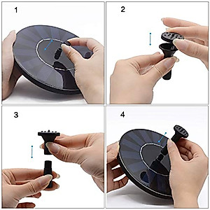 XXXDXDP Hone Decor Solar Pump Standing Floating Solar Bird Bath Water Pumps Pond Pool Garden Yard