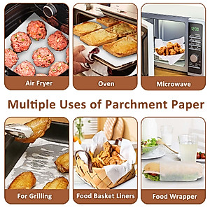 100PCS Deli Paper Sheets 12×12", Unbleached White Wax Paper Sheets for Food Basket Liners, Precut Parchment Paper Baking Sheets for Cookies, Grease Resistant Sandwich Wrappering Paper by Neyimqr