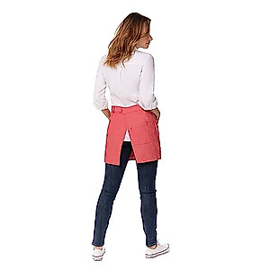 Chef Works Unisex Medford Half Bistro Apron, Coral, One Size