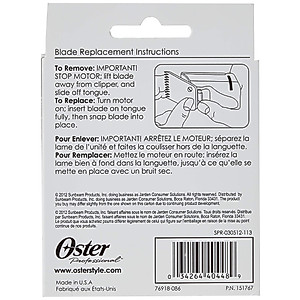 Oster Professional 76918-086 Size 1 Hair Clipper Replacement Blade 2.44 mm