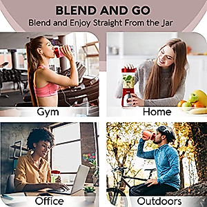 Mueller Ultra Bullet Personal Blender for Shakes and Smoothies with 15 Oz Travel Cup and Lid, Juices, Baby Food, Heavy-Duty Portable Blender & Food Processor, Red