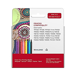 PGI-280XXL/CLI-281XXL 5-Color Value Pack Compatible Ink Cartridge Replacement for Canon 280XXL 281XXL High Yield Compatible to TR7520 TR8520 TS6120 TS6220 TS8120 TS8220 TS9120 TS9520 TS6320 (5 Pack)