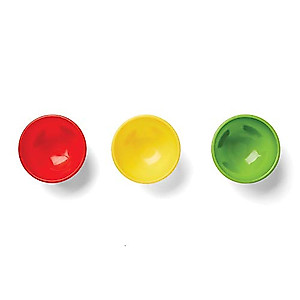 Fox Run Multicolor Salsa Bowls, 5-Inch Diameter, Set of 3, Red, Yellow, Green