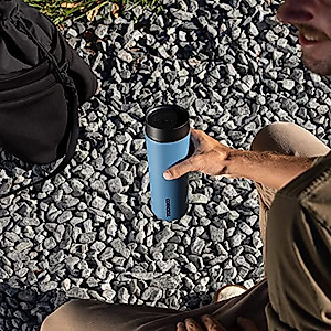 Corkcicle Commuter Cup Insulated Stainless Steel Leak Proof Travel Coffee Mug Keeps Beverages Cold for 9 Hours and Hot for 3 Hours, River, 17 oz