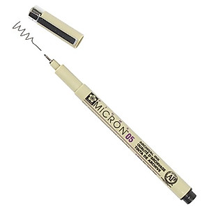 Sakura 30581 Pigma Micron Blister Card 05 Ink Pen, 0.45-mm, Black