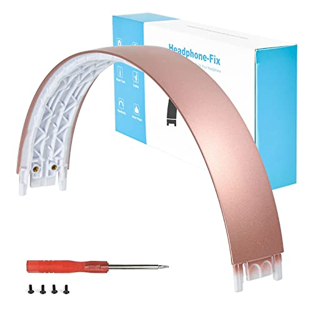 Solo 3 Headband Replacement Parts, OEM Quality Solo 2 Headband Accessories Replacement for Beats by Dre Solo3 Wireless/A1796 Solo2 Wired/Wireless(B0518/B0534) On-Ear Headphones (Rose Gold)