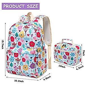 Bluboon Backpack for Girls Kids Preschool Backpack with Lunch Box Kindergarten School Bookbags Set