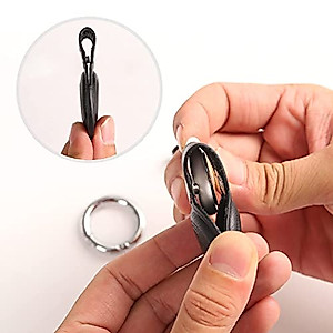 KEEPXYZ Genuine Leather Airtag Holder Suitable for Apple Airtag Keychain Leather, Small Air Tag Holder with Key Rings, Protective Airtag Case Cover Accessories - Black V1.0