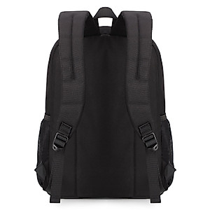 abshoo Classical Basic Womens Travel Backpack For College Men Water Resistant Bookbag (Black)