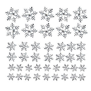 750pcs Snowflakes Confetti for Winter Wonderland Frozen Party Decorations, Silver
