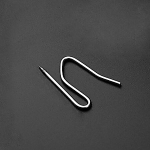 Metal Curtain Hooks, 58PCS Drapery Hook Pins 1.2 Inch Stainless Steel Pin-on Hooks for Window Curtain, Shower Curtain, Door Curtain, Silver
