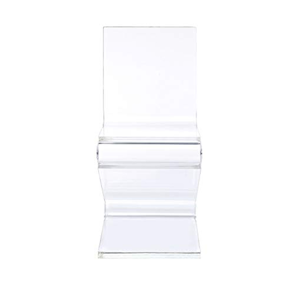 BOWERY HILL Modern Acrylic Z-Base Accent Home Kitchen Dining Living Room Chair in Clear