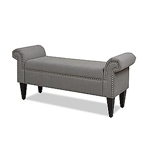 Jennifer Taylor Home Kathy Roll Arm Entryway Accent Bench
