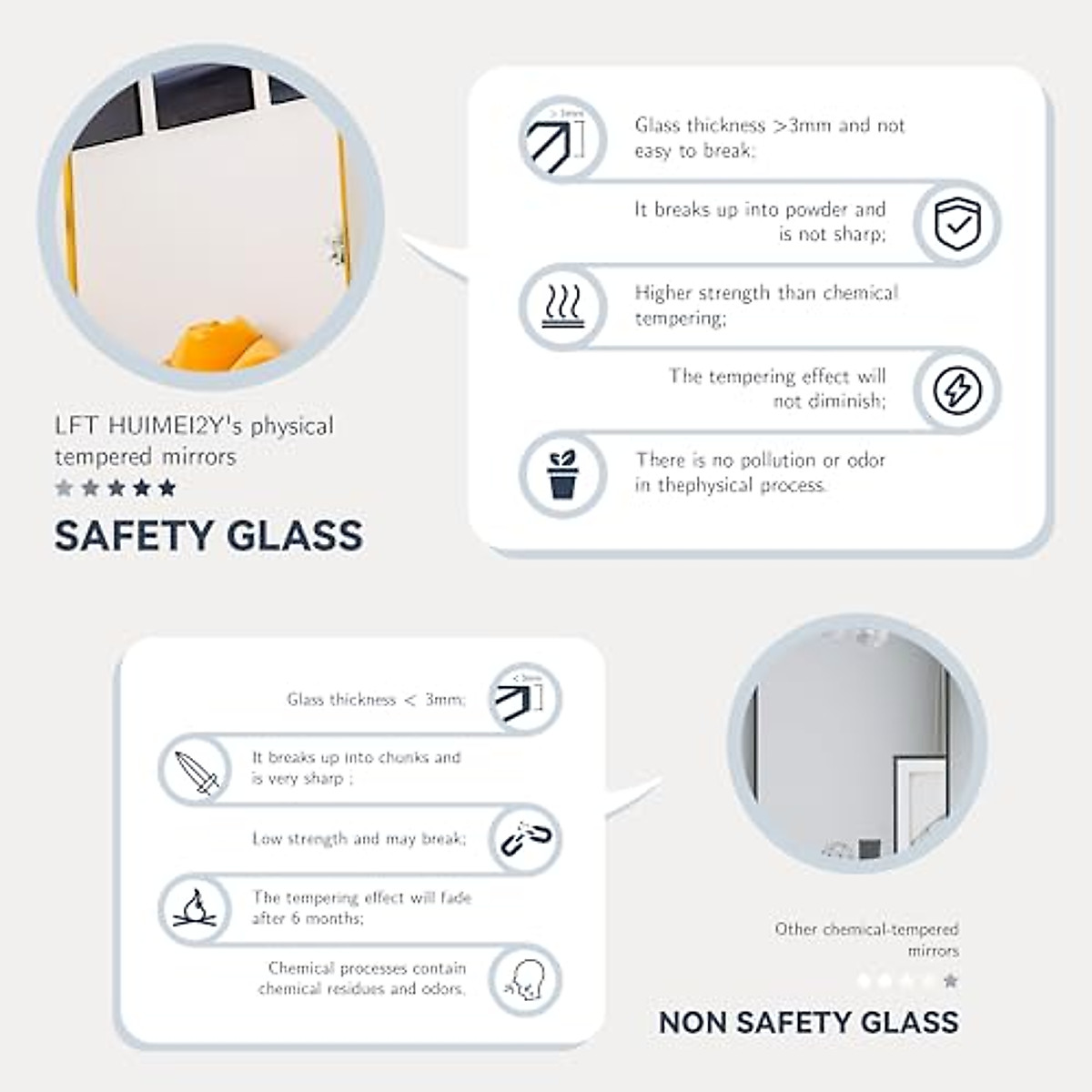 LFT HUIMEI2Y Full Length Mirror 71"x32", Standing Hanging or Leaning Against Floor Tempered Mirrors, Wall-Mounted Full Body Dressing Mirror with Aluminum Alloy Frame for Living Room, Bedroom, Black