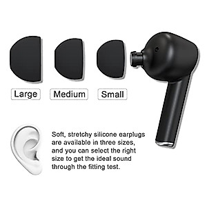 Ptuxc True Wireless Earbuds Bluetooth Headphones in Ear Headphones,Bluetooth 5.2,IPX5 Waterproof,Black