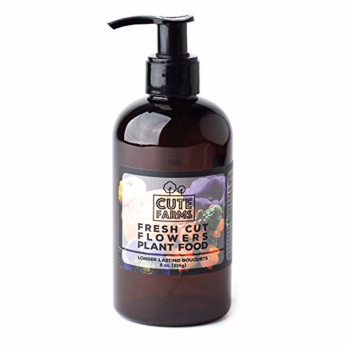 Fresh Cut Flower Food for Longer Lasting Blooms | Gentle Plant Food Concentrate (8 oz. Bottle)