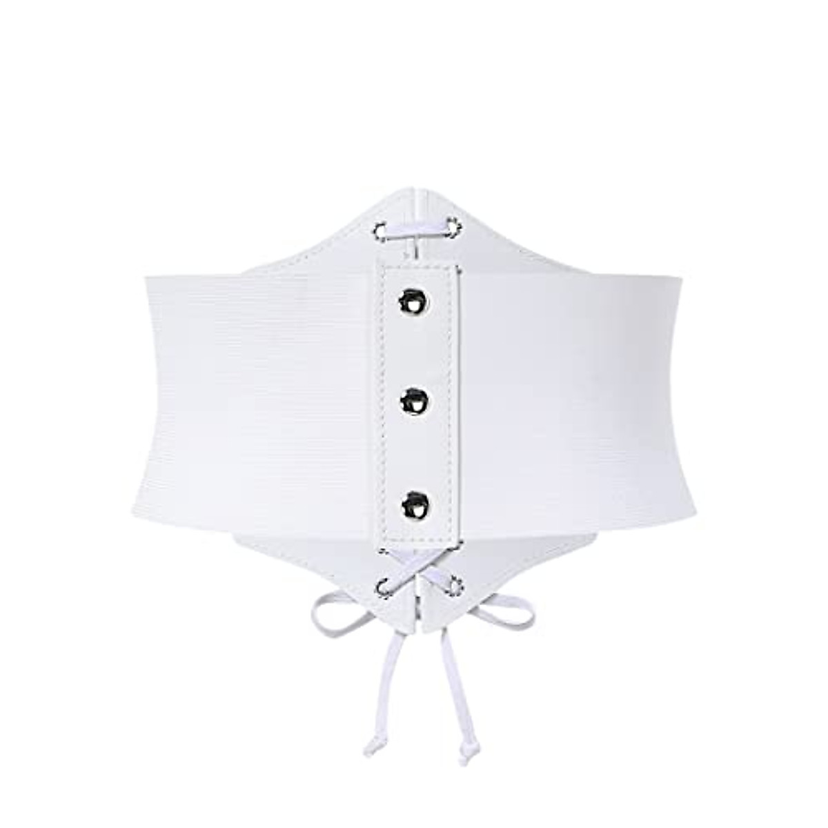 KOJOOIN Women's Corset Waist Belt Leather Underbust Corset Belt for Dresses White 2XL