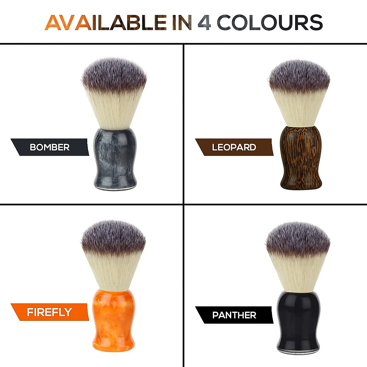 RUBAB MEN Premium Soft Shaving Brush for Men |Leopard Edition| Experience Luxury Shaving with Cruelty-Free Bristles & Classic Wooden Handle | Designed & Crafted in India