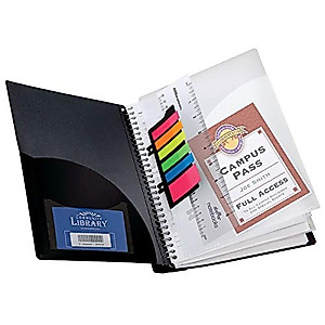 Office Depot® Brand Spiral Stellar Poly Notebook, 6" x 9", 3 Subject, College Ruled, 120 Sheets, 56% Recycled, Black