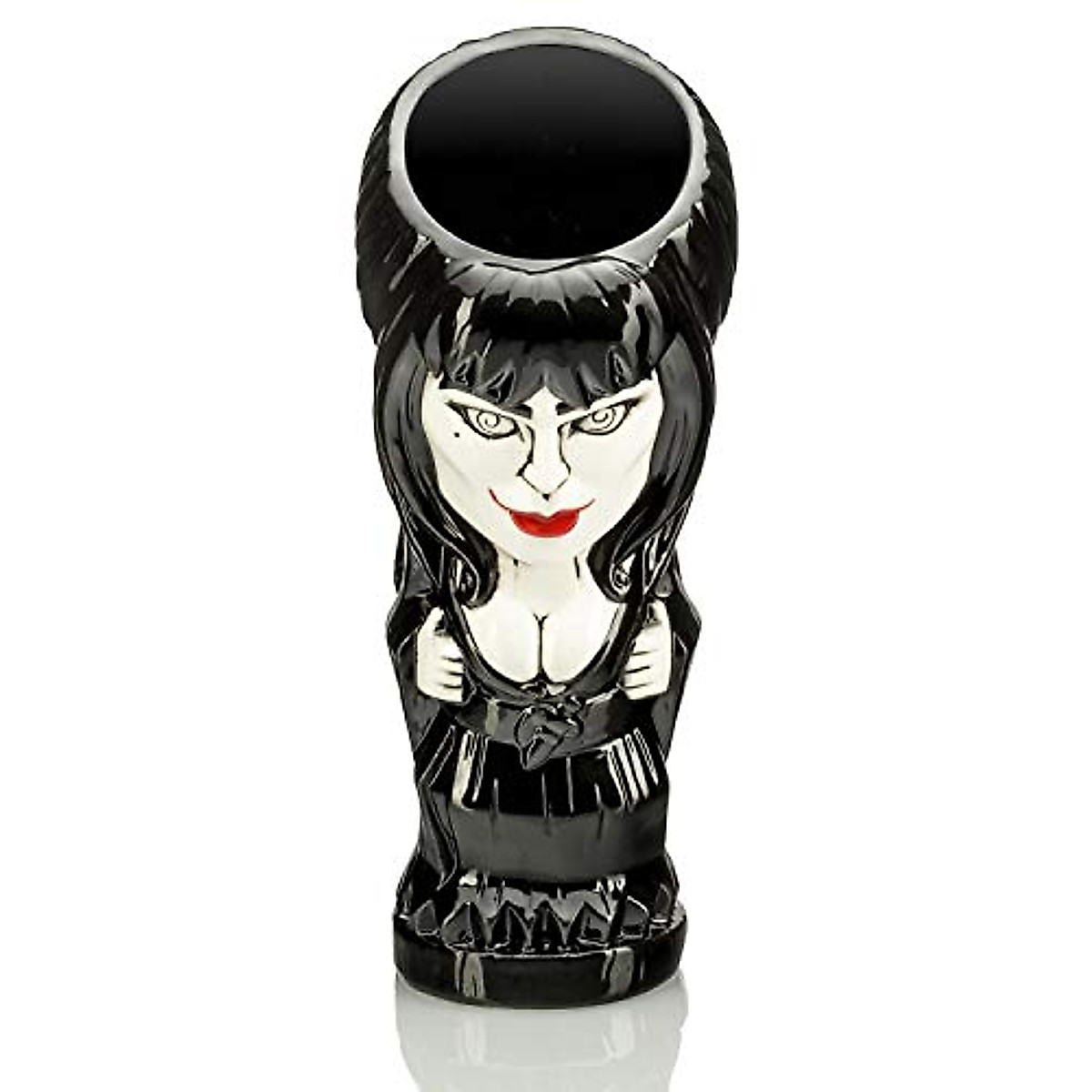 Geeki Tikis Elvira Mistress of the Dark Mug | Official Elvira Collectible Tiki Style Ceramic Cup | Holds 20 Ounces