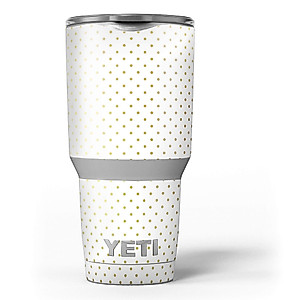 Design Skinz The Golden Micro Dot Pattern - Skin Decal Vinyl Wrap Kit Compatible with The Yeti Rambler Cooler Tumbler Cups