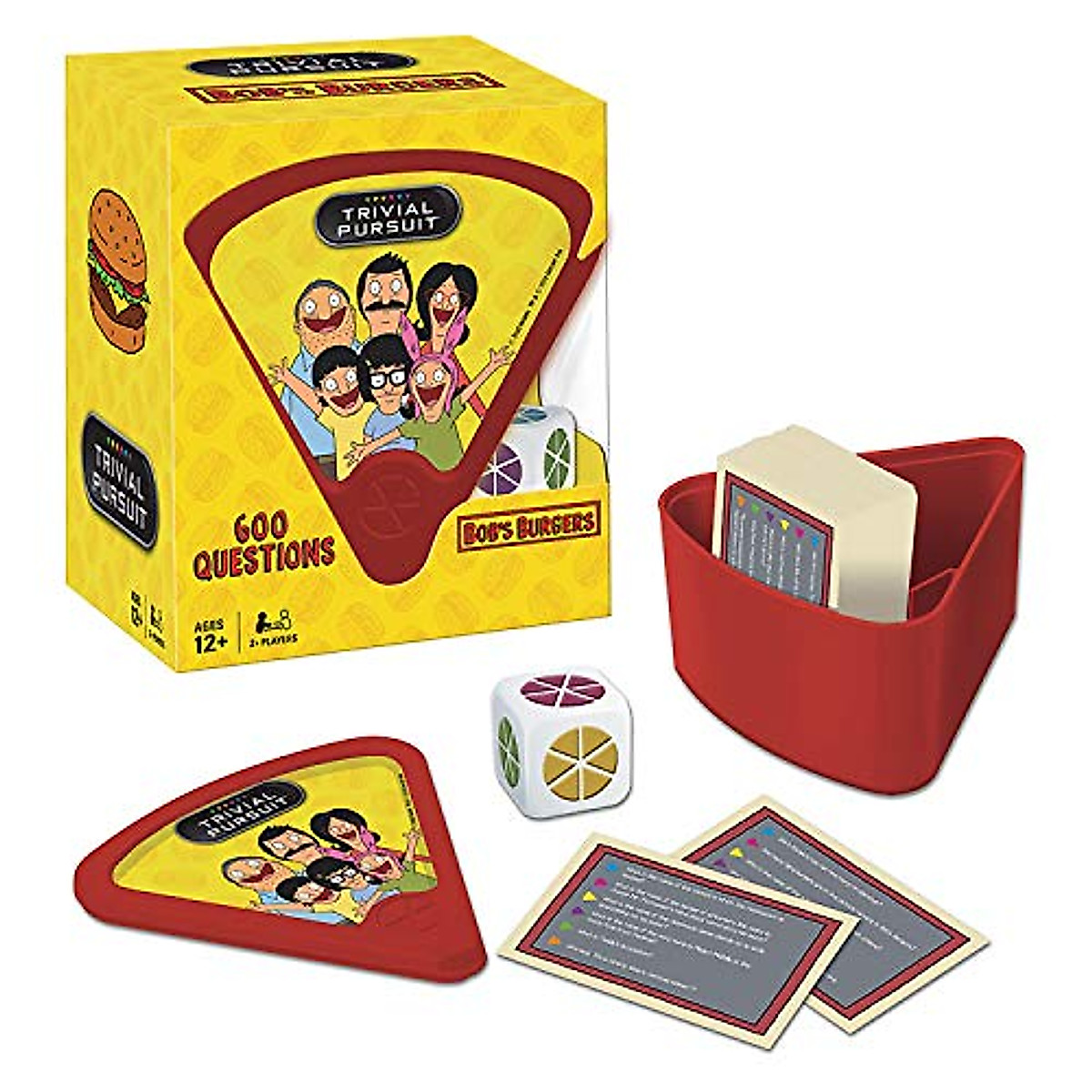 USAOPOLY Trivial Pursuit Bob's Burgers (Quickplay Edition) | Trivia Game Questions from Bob's Burgers | 600 Questions & Die in Travel Sized Container | Officially Licensed Bob's Burgers Game