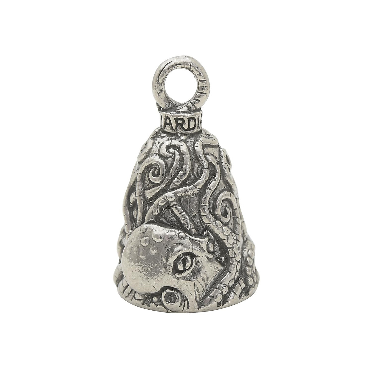 Guardian Bell Kraken Good Luck Bell w/Keyring & Black Velvet Gift Bag | Motorcycle Bell | Lead-Free Pewter | Good Luck Gift to Friends & Family | Bike Bell | Made in USA