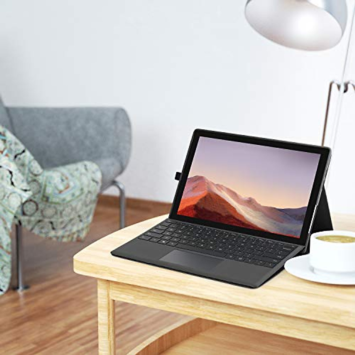 Omnpak Case and Covers for 13 Inch New Surface Pro X(2021/2020/2019),Multiple Angle Slim Light Shell Cover-Compatible with Type Cover Keyboard（Keyboard Not Included）