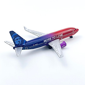 AVIAMUSE Alaska Model Airplane, Multi-Color Livery Single Plane Die-cast Model Planes Aircraft Suitable for Collection & Gifts