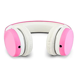 NENOS Children Kids Children's Volume Limited Headphones for Kids Foldable (Pink)