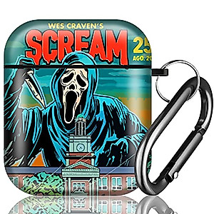 Ulirath Green Skeleton for AirPod 1/2 Case Skull Funny Fun Design Cases Scary Cute for AirPods Air Pods 1st and 2nd Theme Skeleton Cover Cases Skin for Boys Girls Kids