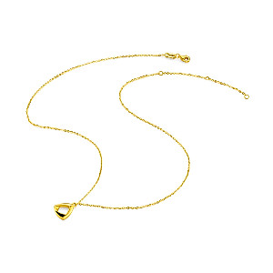 CHOW TAI FOOK 999 Pure 24K Gold Lit Collection Minimalist Triangle Necklace