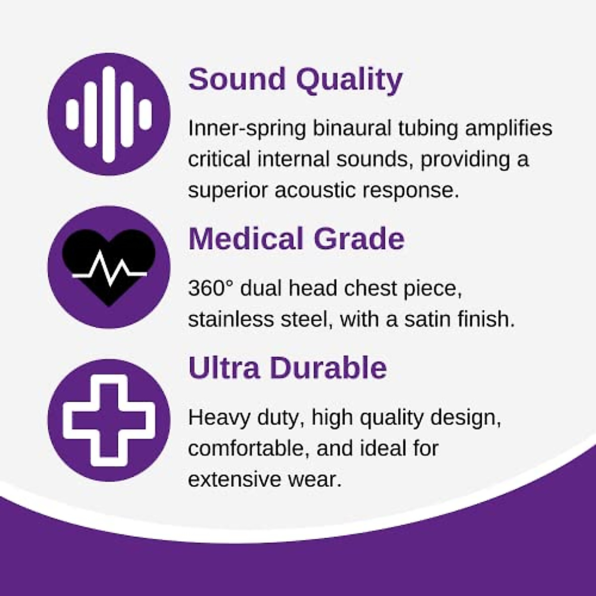 HCS Stethoscope - Premium Stainless Steel - Medical Grade, Clinical Use - 360° Dual Head Chest Piece - Doctors, Nurses, Students, EMT, and Veterinary - Nursing School Essentials - Red Stethoscope