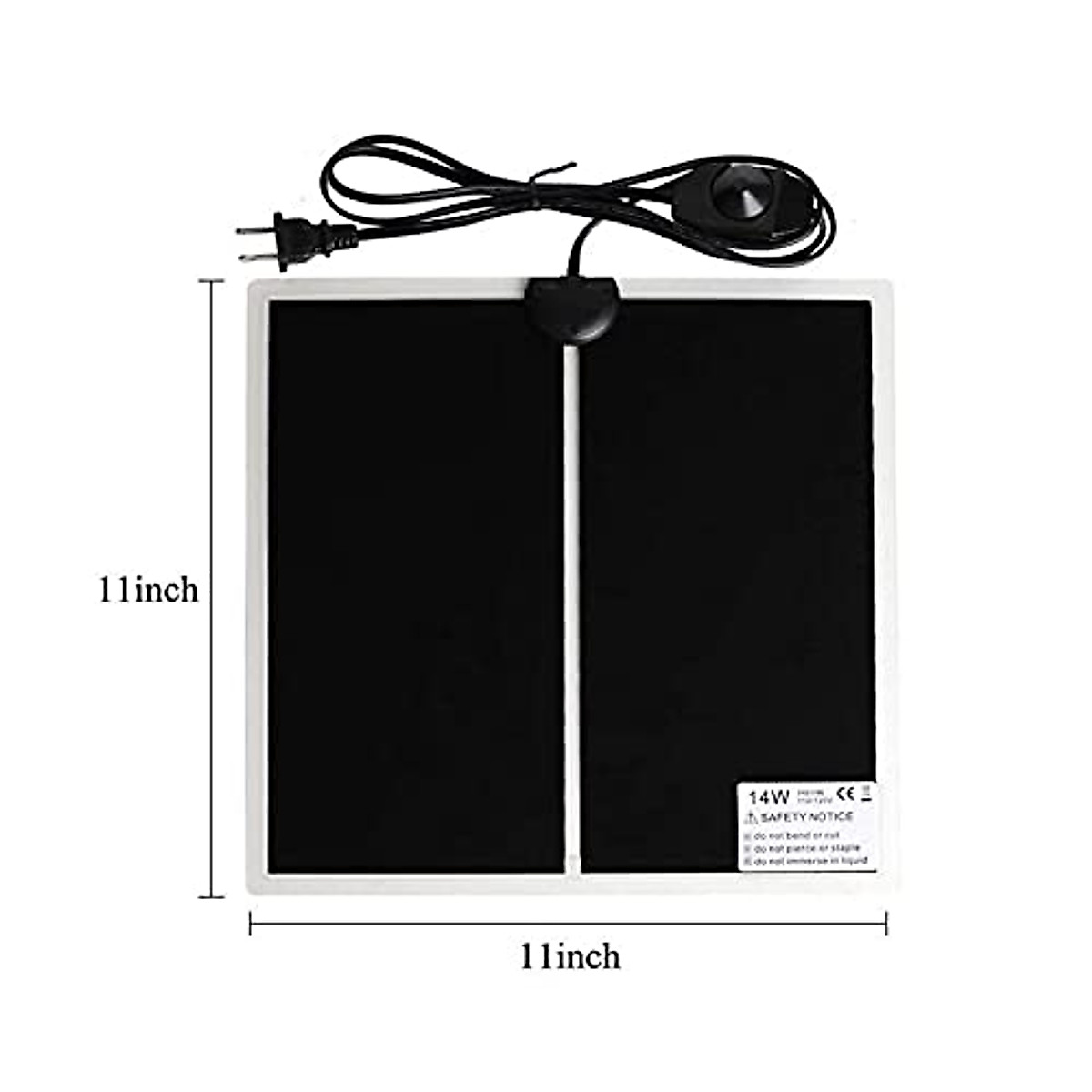 14W Reptile Heating Pad&Reptile Reflective Insulation Film Under Tank Terrarium Keep Warming Pet Animals Heater Heating Pad Mat Reptile