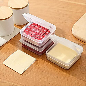 Ptsygant Cow Cheese Slice Holder, Plastic Containers with Lids, Sliced Cheese Container for Fridge, Cheese Container, Cheese Slices Storage Box