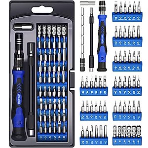 UnaMela Electronics Precision Screwdriver Set: 61 in 1 Small Magnetic Repair Tool Kit Mini Screw Driver with Case for Computer, Laptop, PC, iPhone, Xbox, PS4/5, Controller, Gamer Tech Gifts for Men